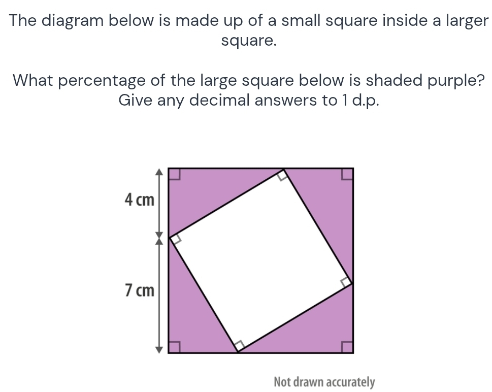 Solved: The diagram below is made up of a small square inside a larger ...