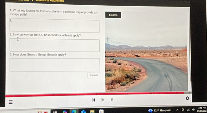 Solved: treness 1. What key factors could interact to form a collision ...