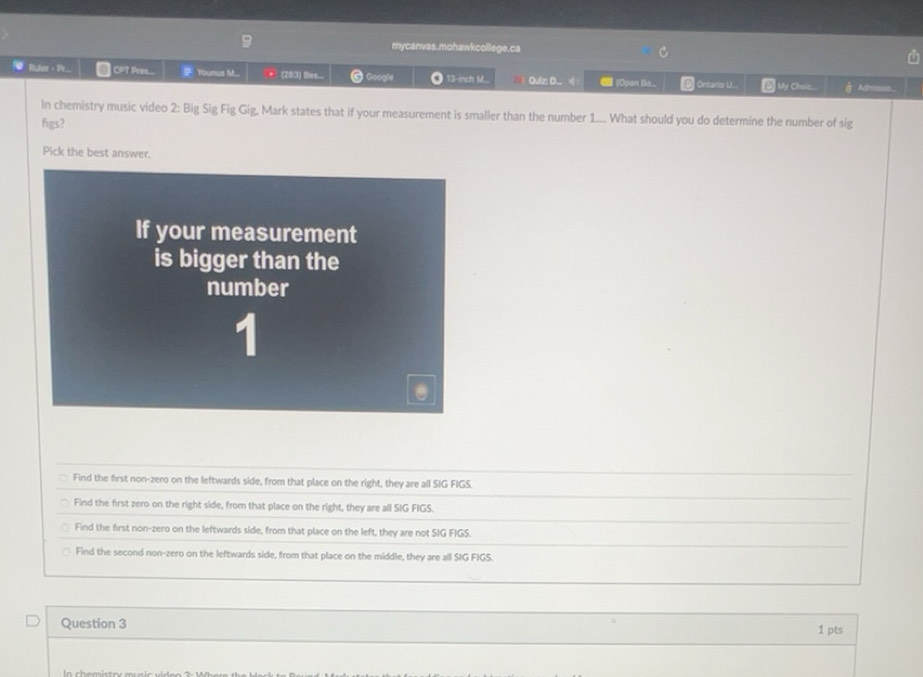 Solved: mycanvas.mohawkcollege.ca Ruler - Pt... CPT Pres__. Younus M ...