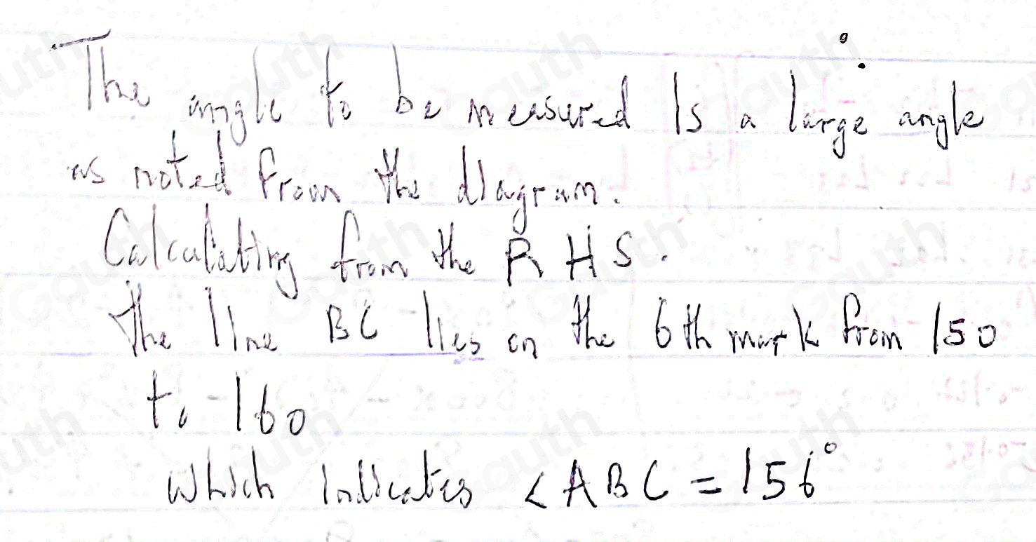 Solved: What is the size of angle ABC to the nearest degree? 100 70 80 ...