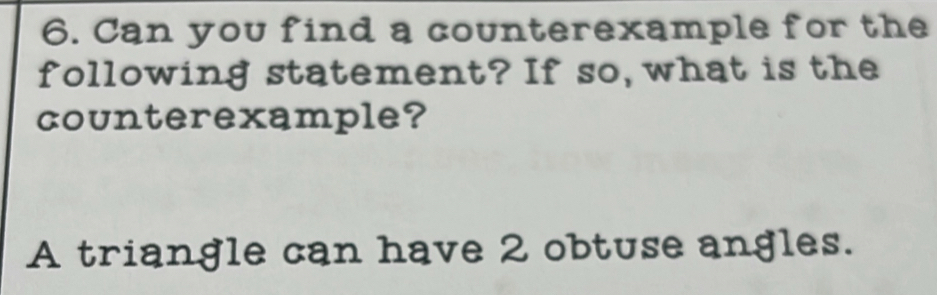 Solved: Can you find a counterexample for the following statement? If ...