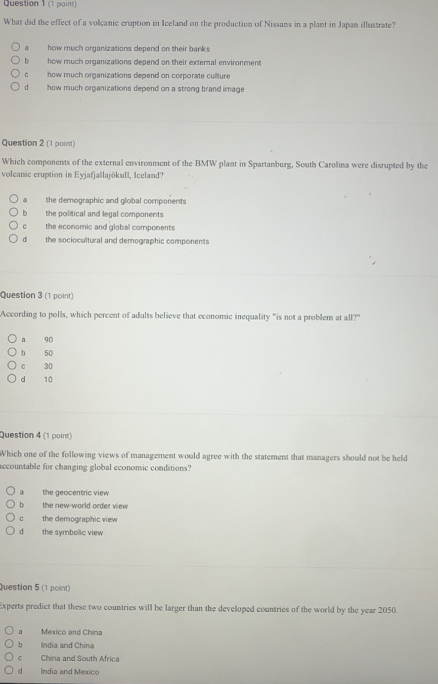 Solved: What did the effect of a volcanic eruption in Iceland on the ...