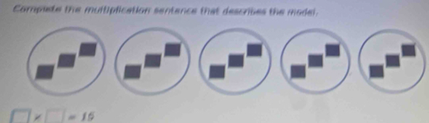 Solved: Compaste the multiplication sentence that descrises the model ...