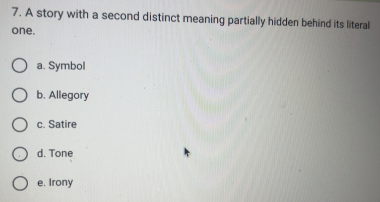 Solved: A story with a second distinct meaning partially hidden behind ...