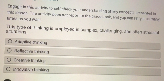 Solved: Engage in this activity to self-check your understanding of key ...