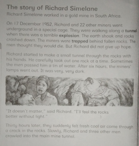 Solved: The story of Richard Simelane Richard Simelane worked in a gold ...