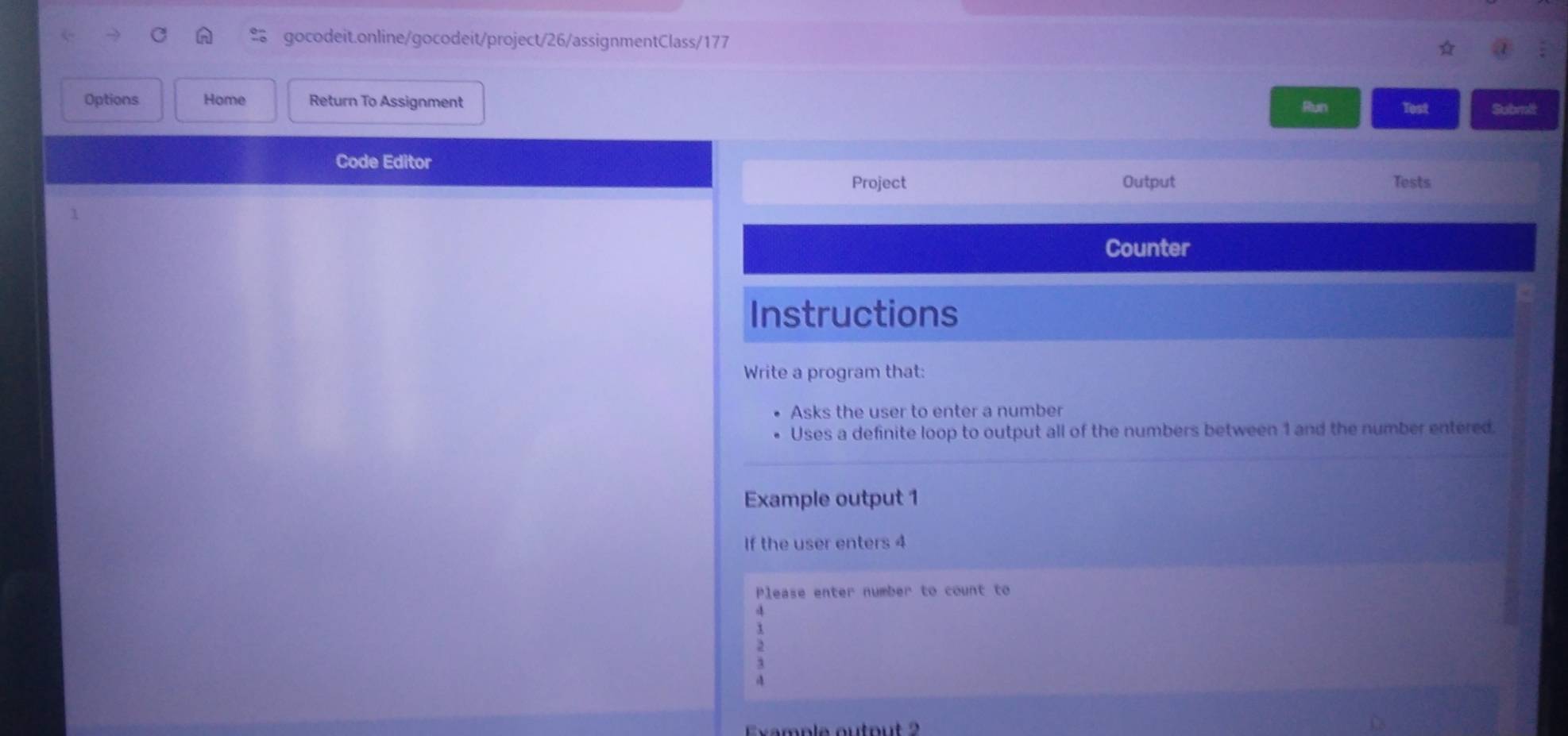 Solved: gocodeit.online/gocodeit/project/26/assignmentClass/177 Options ...