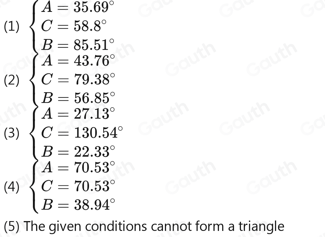 Solved: Let’s Dig In I. Given the lengths of the sides of a triangle ...