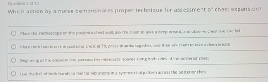 Solved: Which action by a nurse demonstrates proper technique for ...