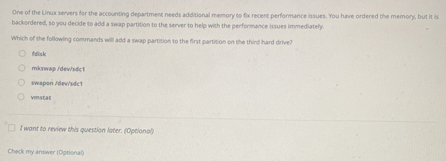 Solved: One of the Linux servers for the accounting department needs ...