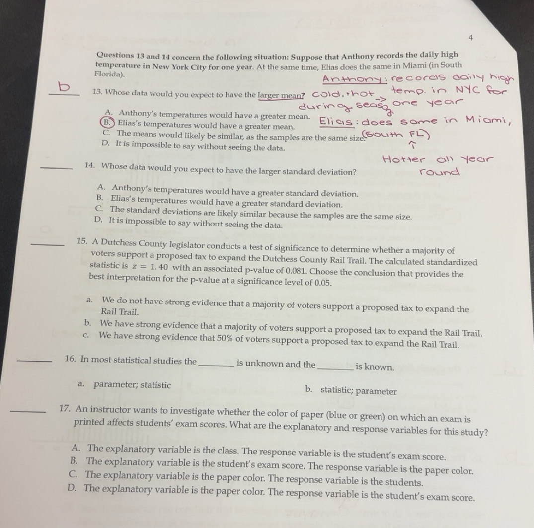 Solved: and 14 concern the following situation: Suppose that Anthony ...