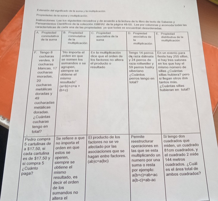 Resuelto:Extensión del significado de la suma y la multiplicación ...