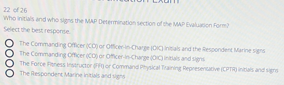 Solved: of 26 Who initials and who signs the MAP Determination section ...