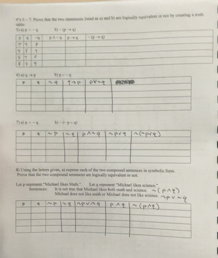 Solved: #'s S - 7: Prove that the two statements listed as a) and b ...