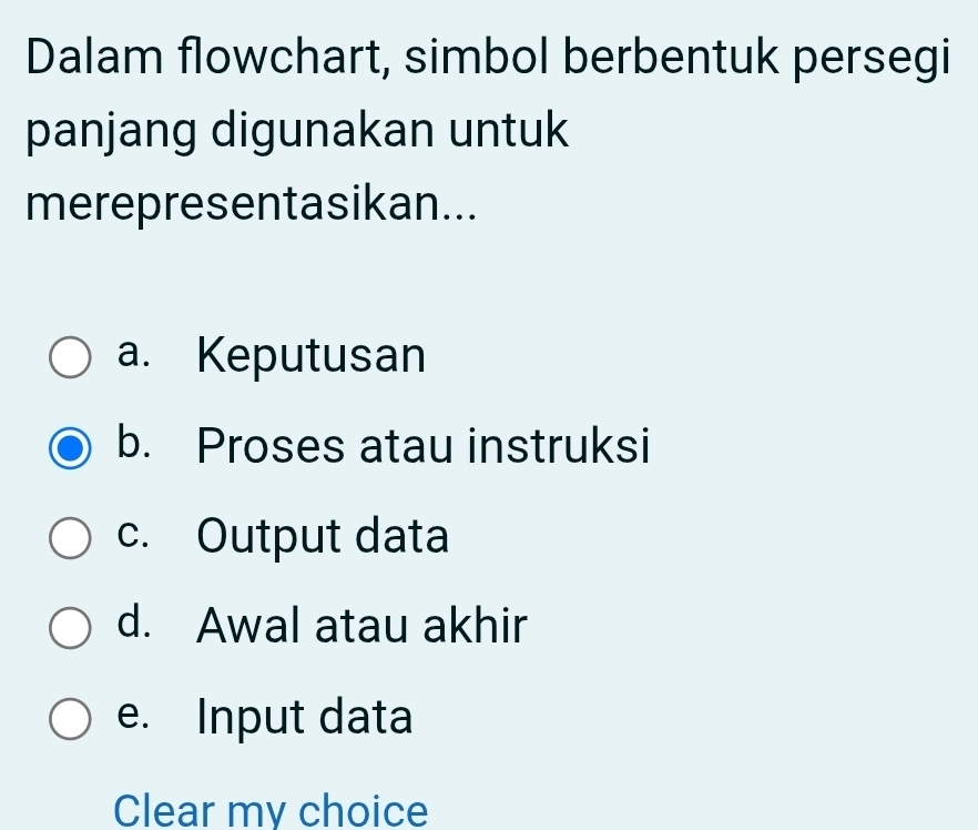Telah dijawab:Dalam flowchart, simbol berbentuk persegi panjang ...