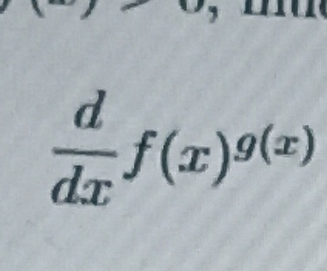 Resuelto: d/dx f(x)^g(x)