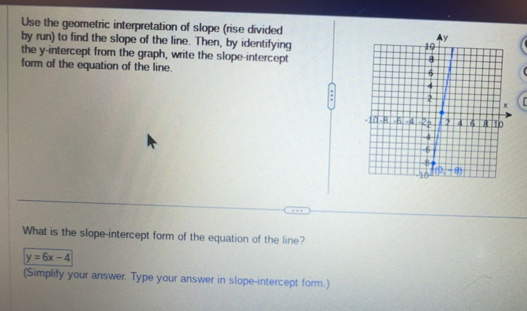 Solved: Use the geometric interpretation of slope (rise divided by run ...