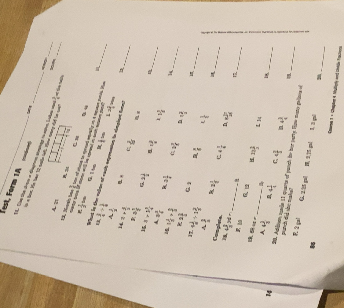 Solved: Test, Form 1A (corne) _ . Use the drow a diagum stratery to ...
