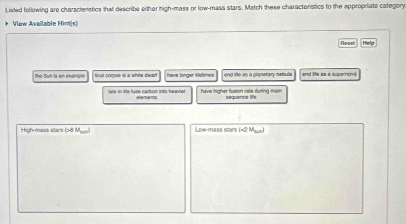 Solved: Listed following are characteristics that describe either high ...