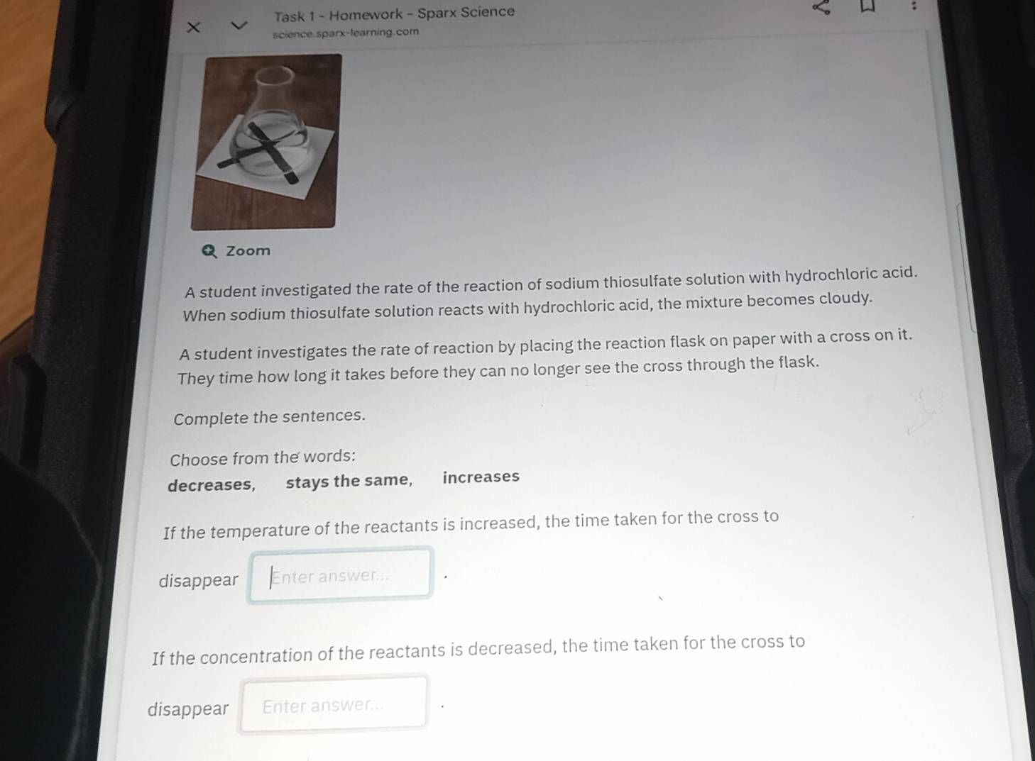 Gelöst:Task 1 - Homework - Sparx Science : science.sparx-learning.com ...