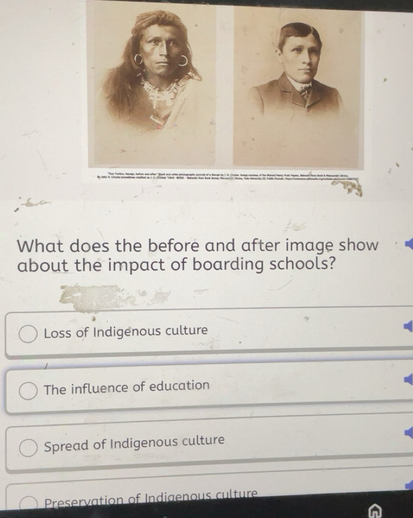 Solved: What does the before and after image show about the impact of ...