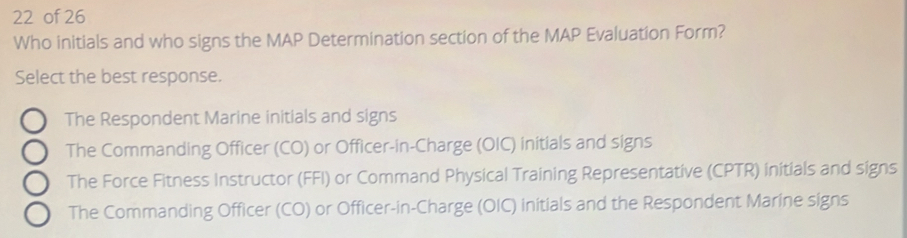 Solved: of 26 Who initials and who signs the MAP Determination section ...