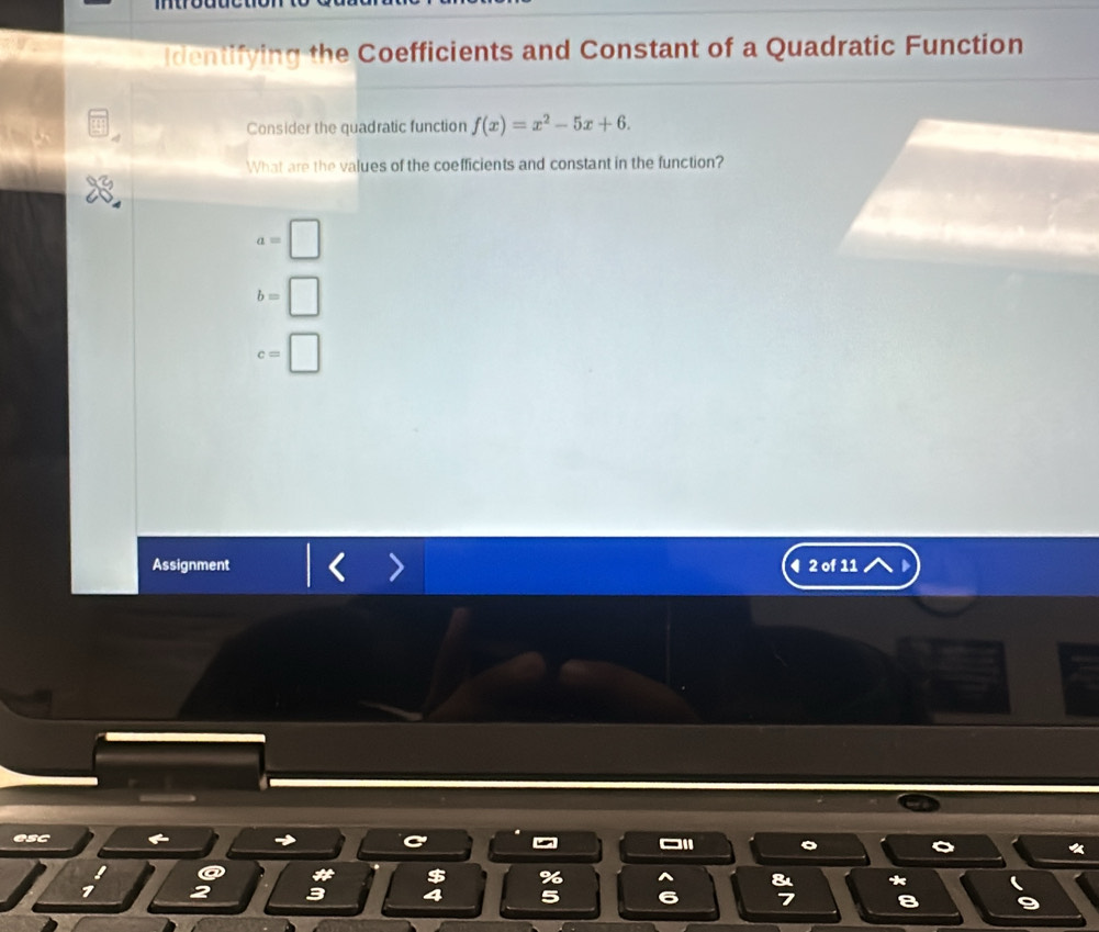 Solved: Identifying the Coefficients and Constant of a Quadratic ...