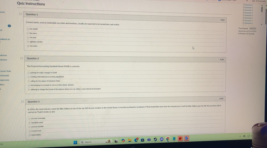 Solved: All Bookmurks ② Question 1 Quiz Instructions 7 Ourstion 4 ⑦Question 3 ⑦ Question 2 Quest ...