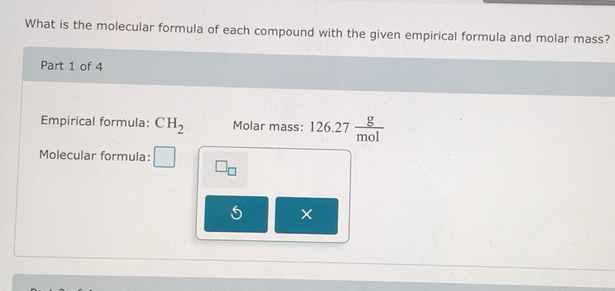 Solved: What is the molecular formula of each compound with the given ...