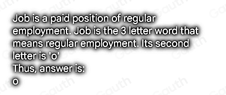 Solved: SELECT What is the second letter in the 3 letter word ANSWER ...
