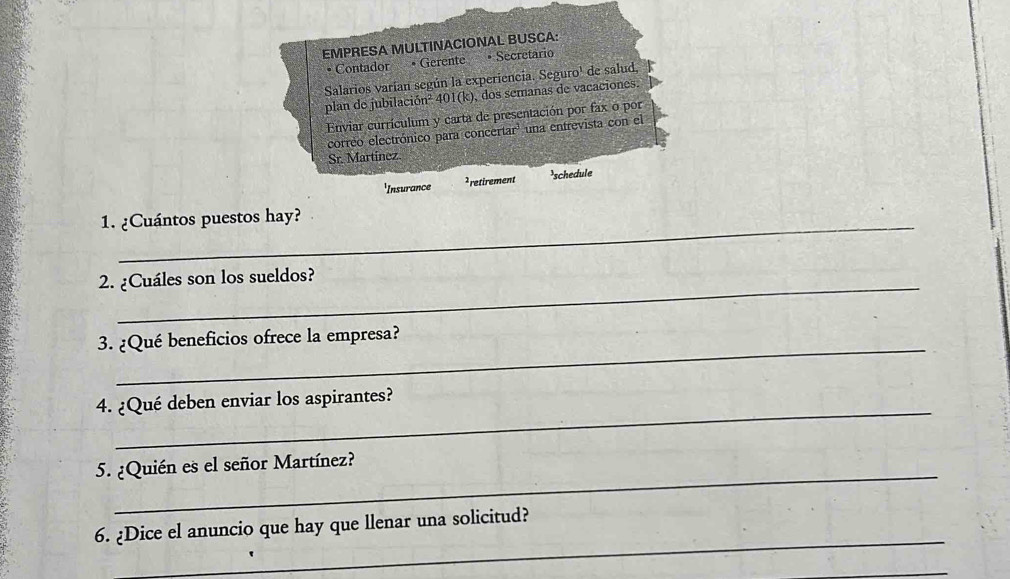 Solved: EMPRESA MULTINACIONAL BUSCA: Contador • Gerente • Secretário ...