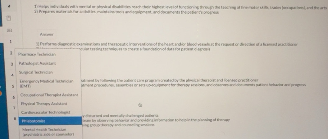 Solved: Helps individuals with mental or physical disabilities reach ...