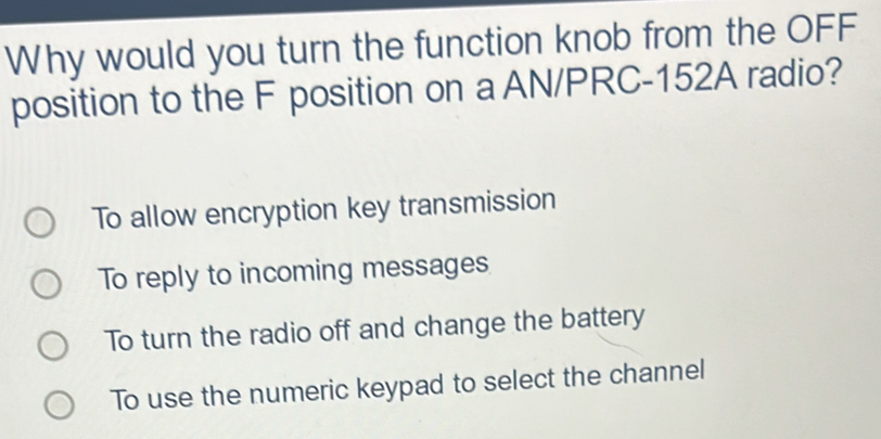 Solved: Why would you turn the function knob from the OFF position to ...