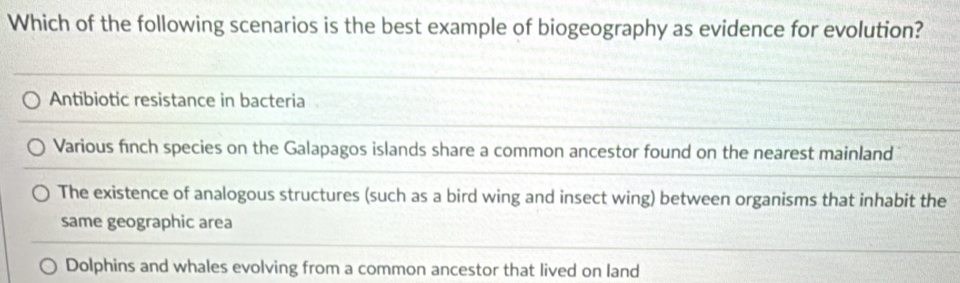 Solved: Which of the following scenarios is the best example of ...