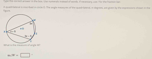 Type the correct answer in the box. Use numerals instead of words. If ...
