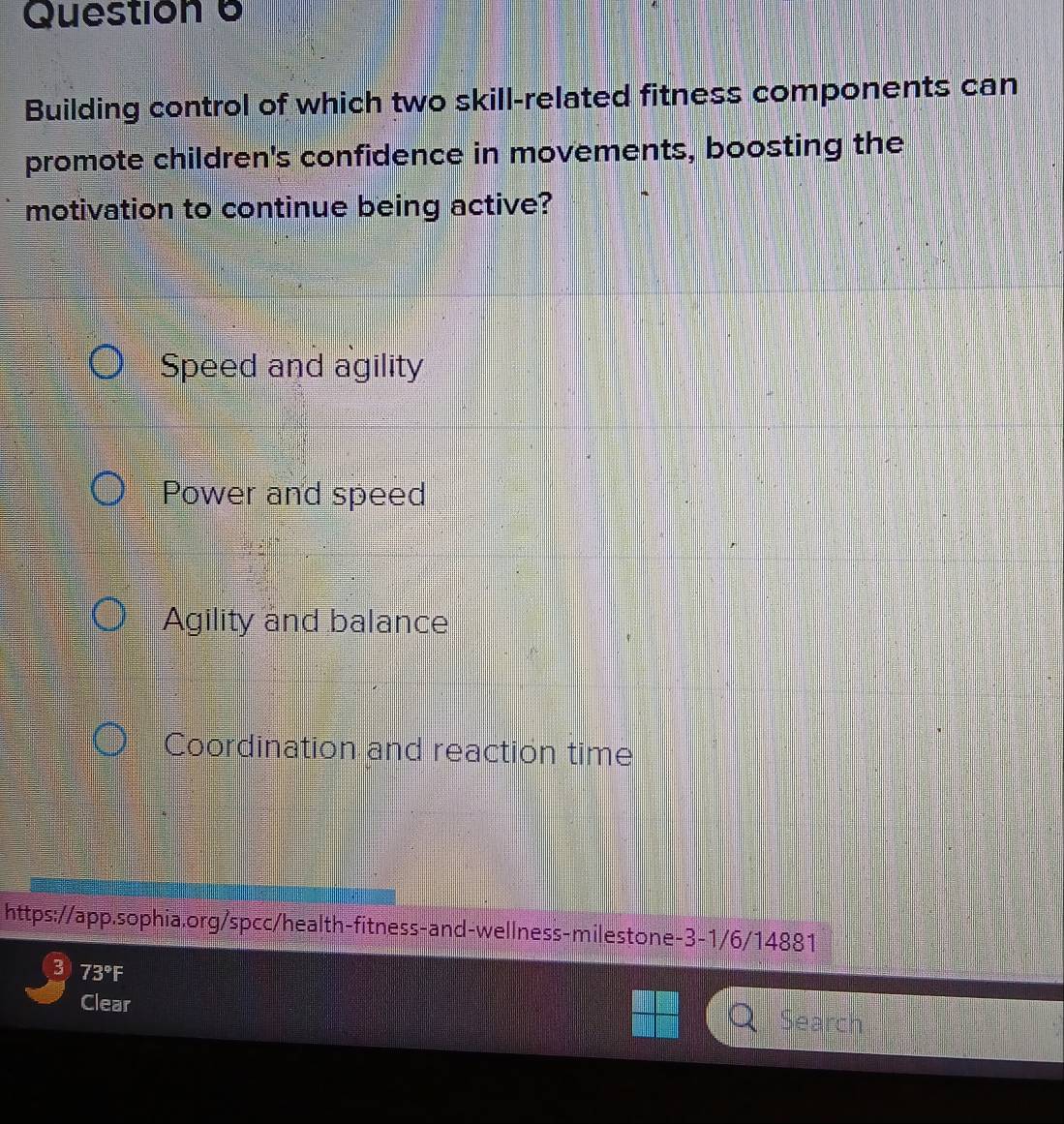 Solved: Building control of which two skill-related fitness components ...
