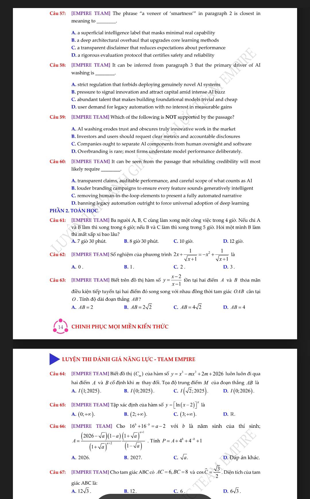 Giải quyết:[EMPIRE TEAM] The phrase “a veneer of ‘smartness’” in ...