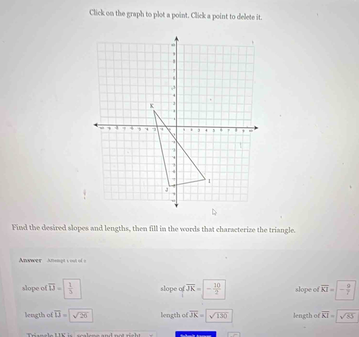 Solved: Click on the graph to plot a point. Click a point to delete it ...