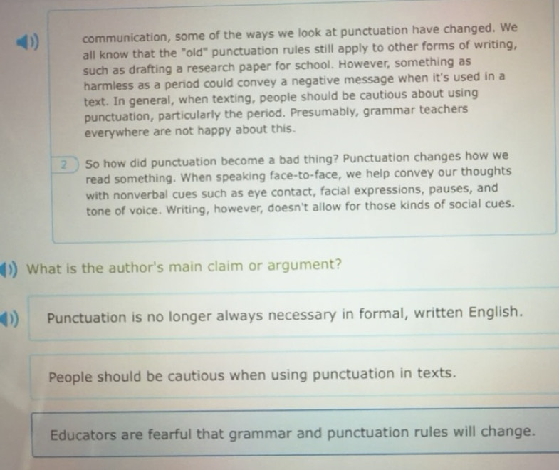 Solved: ) communication, some of the ways we look at punctuation have ...