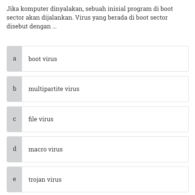 Telah dijawab:Jika komputer dinyalakan, sebuah inisial program di boot ...