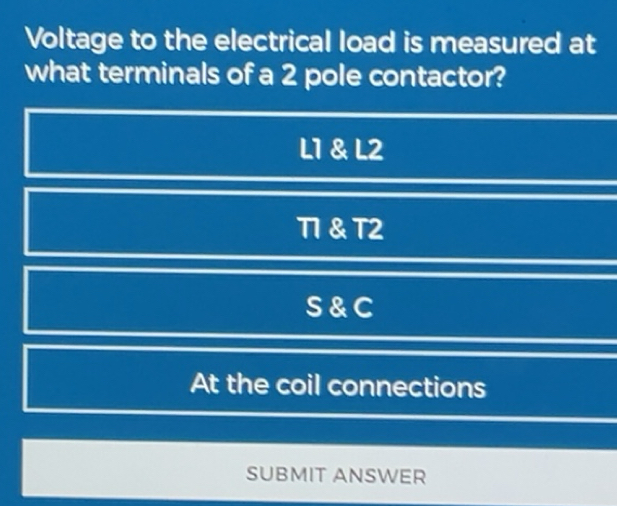 Solved: Voltage to the electrical load is measured at what terminals of ...