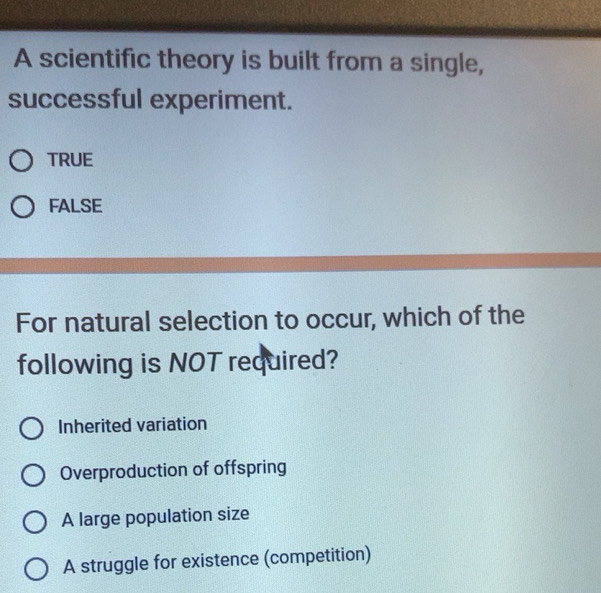 Solved: A scientific theory is built from a single, successful ...