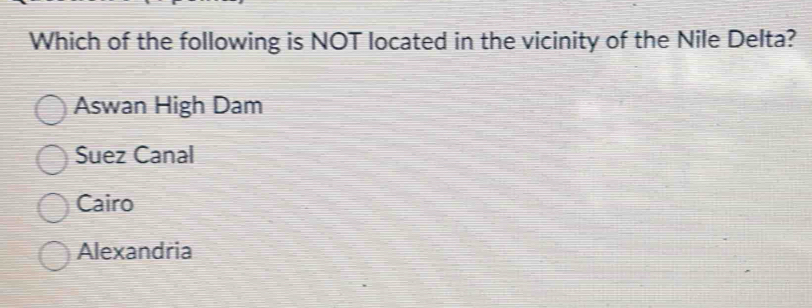 Solved: Which of the following is NOT located in the vicinity of the ...
