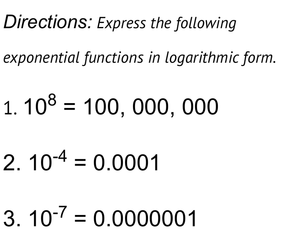 Solved: Directions: Express the following exponential functions in ...