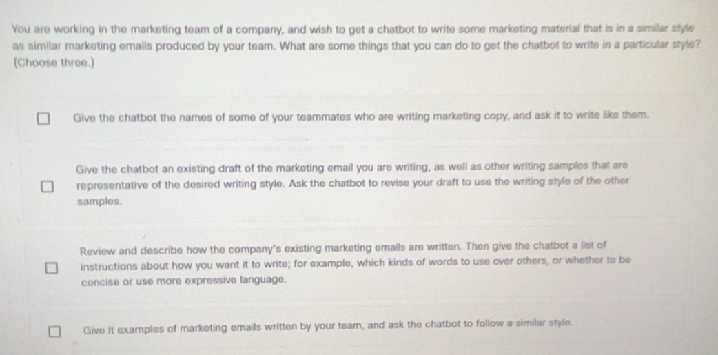 Résolu :You are working in the marketing team of a company, and wish to ...