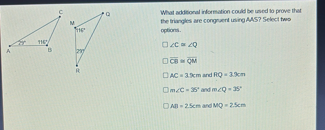 Solved: What additional information could be used to prove that the ...