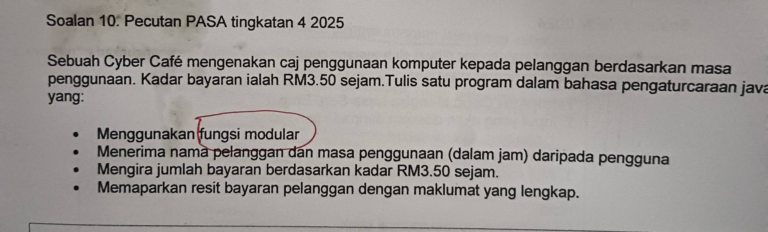 Selesai:Soalan 10. Pecutan PASA tingkatan 4 2025 Sebuah Cyber Café ...
