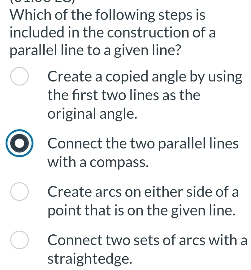 Solved: Which of the following steps is included in the construction of ...