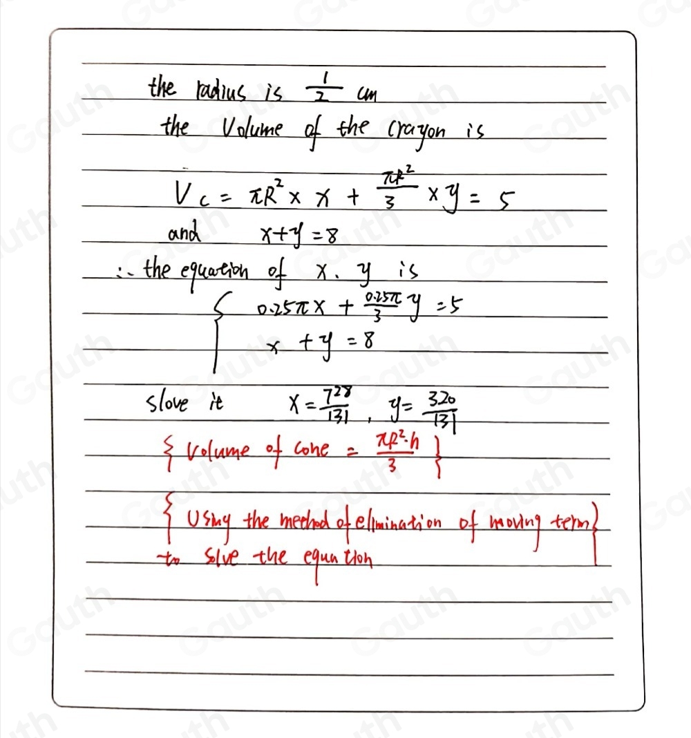 Solved: Dimensions of a crayon A crayon 8 centimeters long and 1 ...