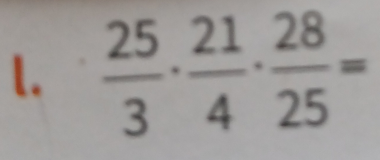 Resuelto: 25/3 · 21/4 · 28/25
